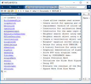 MATLAB Getting help ( help, doc and lookfor command) - ElectricalWorkbook