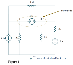 Supernode (theory, steps & examples) - Electricalworkbook