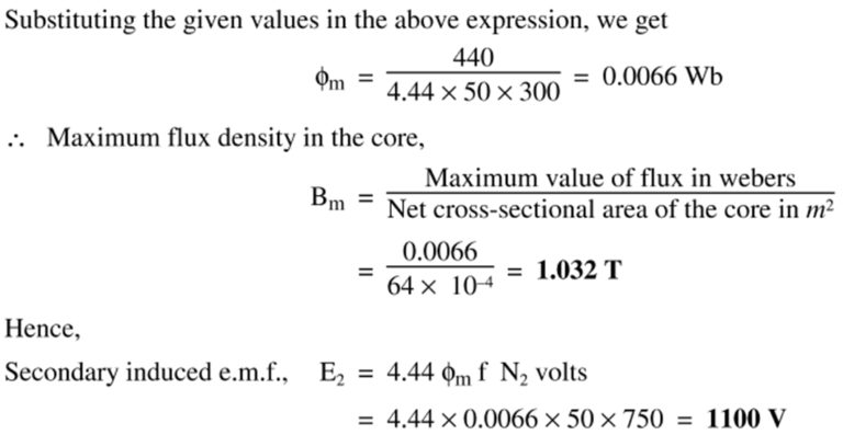 EMF Equation of a Transformer - Theory & Derivation - ElectricalWorkbook